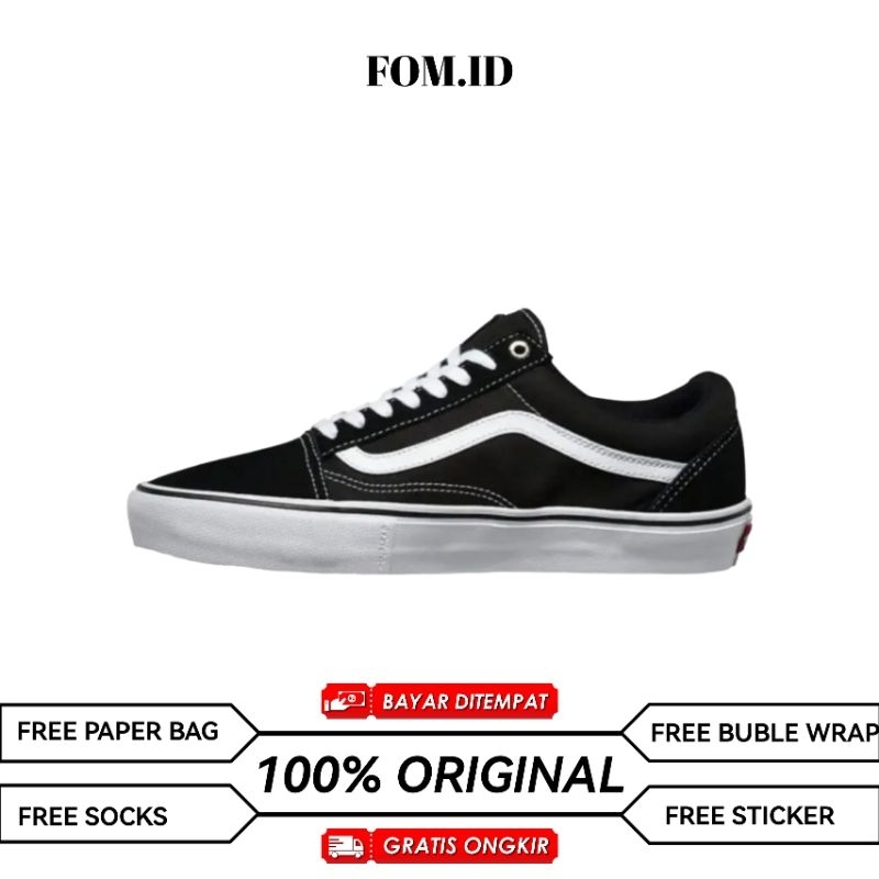 Jual Vans Old Skool Pro Black White Original BNIB | Shopee Indonesia