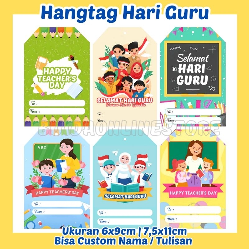 Jual Hangtag Selamat Hari Guru Happy Teachers Day Dekorasi kemasan ...