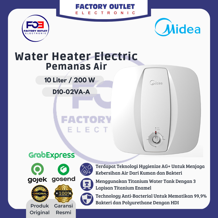 Jual MIDEA D10-02VA Water Heater Electric Pemanas Air 10 Liter - White | Shopee Indonesia
