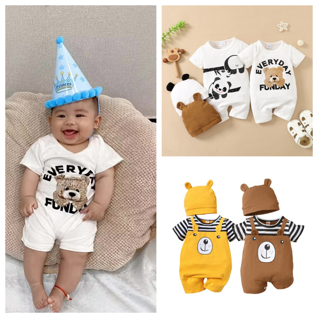 Jual Baptisan bayi Raedy Stock Baju Baby Boy Newborn Murah Romper ...