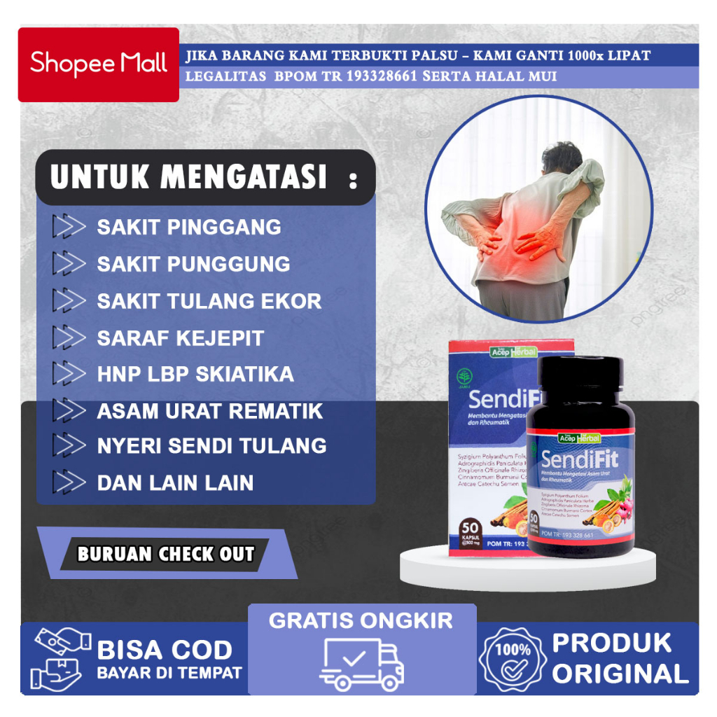 Jual Obat Herbal Sakit Pinggang Saraf Kejepit Tulang Belakang Encok ...