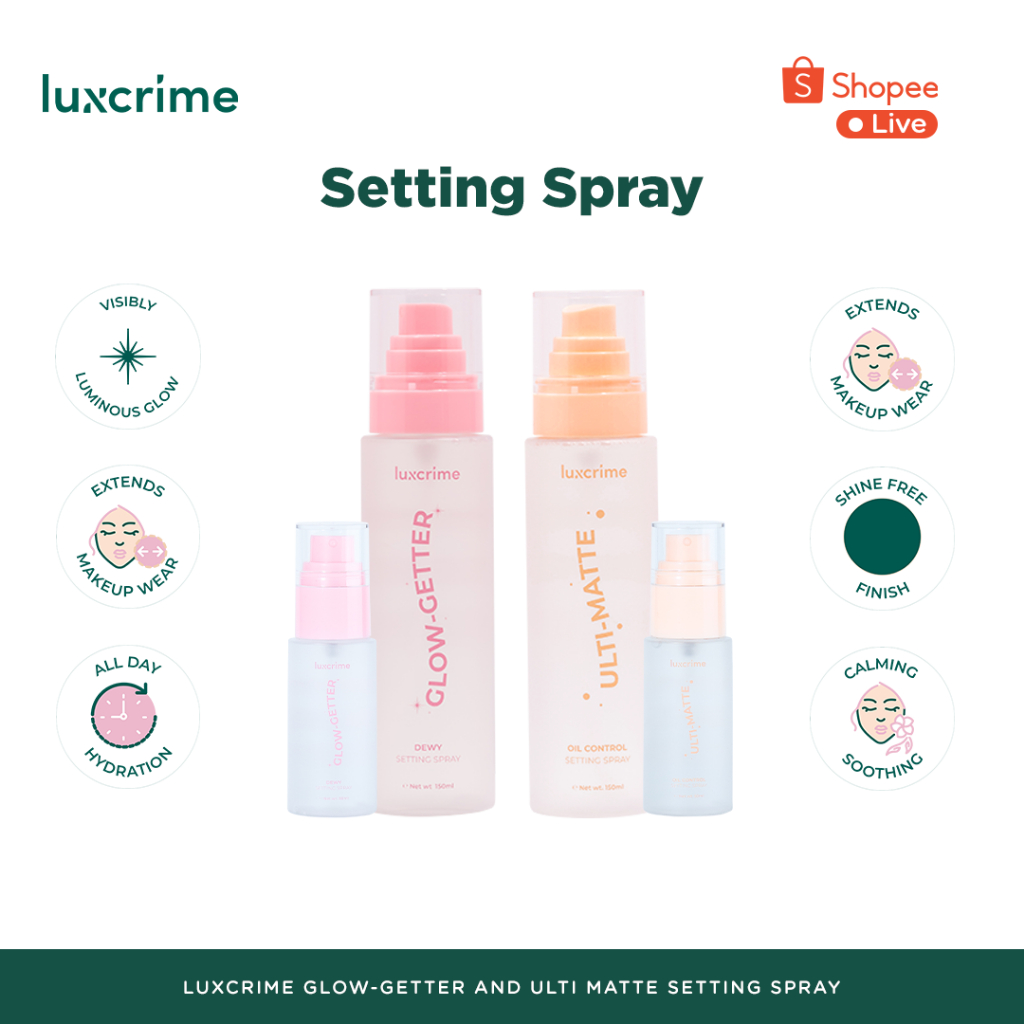 Jual [SLIVE] Luxcrime Setting Spray - Untuk Makeup Tahan Lama ...