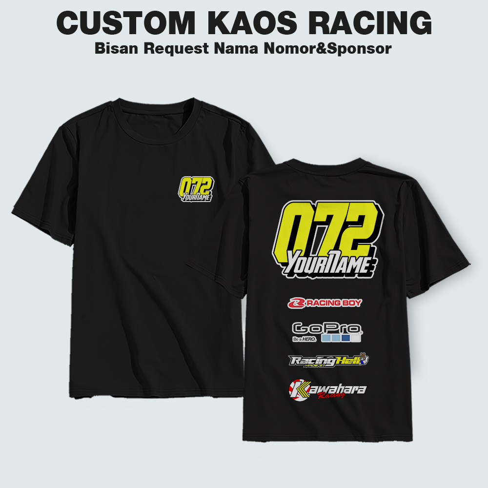 Jual KAOS RACING - BISA REQUEST NAMA / NOMOR SESUAI KEINGINAN - BAJU ...