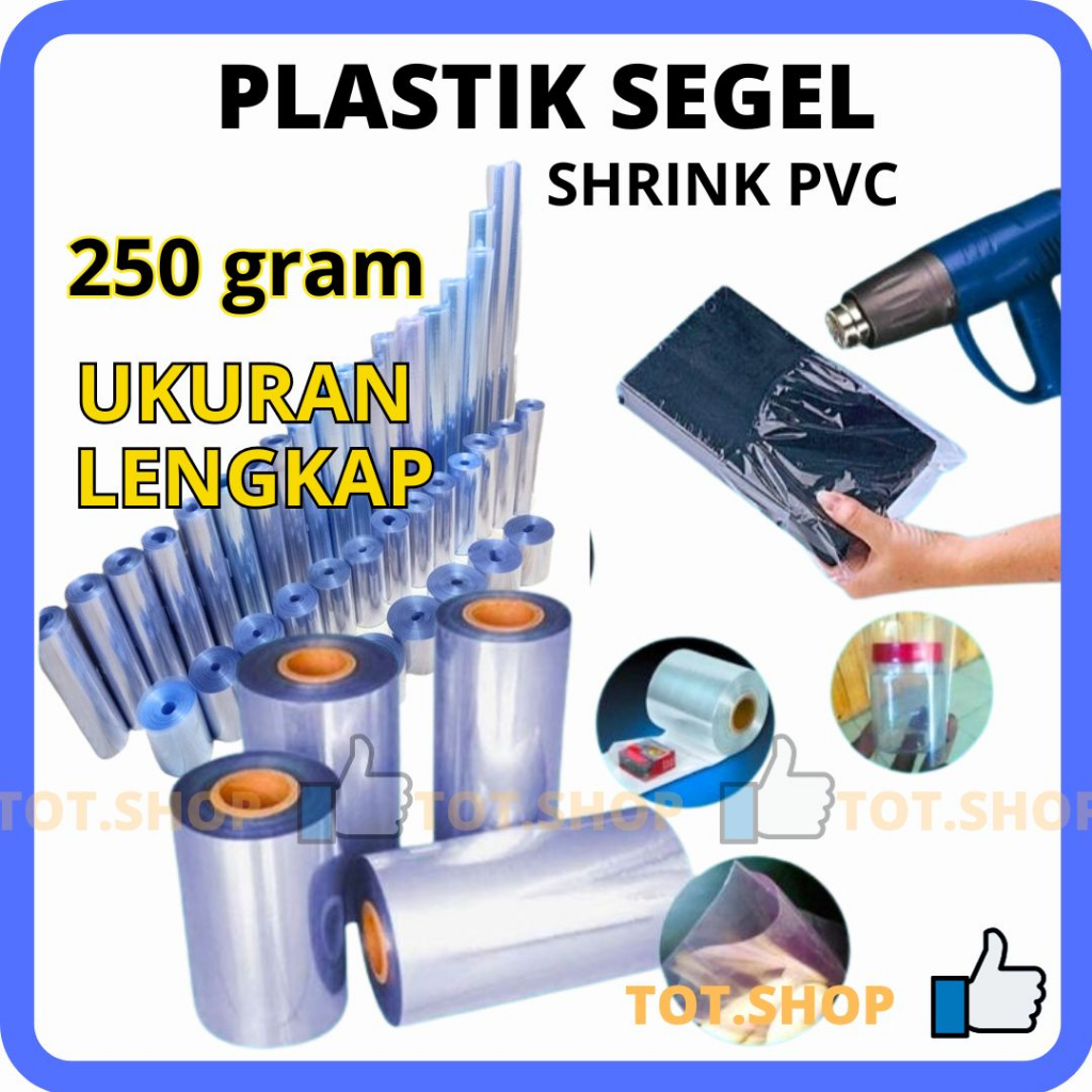 Jual 250gram PLASTIK SHRINK PVC Segel Termurah Ukuran Terlengkap Segel ...