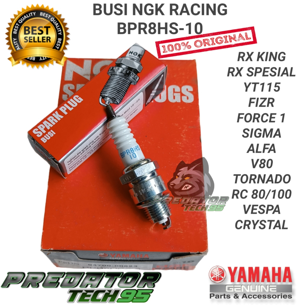 Jual BUSI RACING NGK TYPE R BPR8HS-10 ORIGINAL YAMAHA RXKING RX KING RX ...