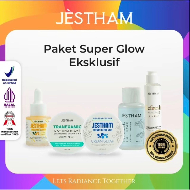 Jual PAKET SUPER GLOW EKSKLUSIF JESTHAM (SP+TRANEX+CG+TONER+FW ... Jual PAKET SUPER GLOW EKSKLUSIF JESTHAM (SP+TRANEX+CG+TONER+FW ...