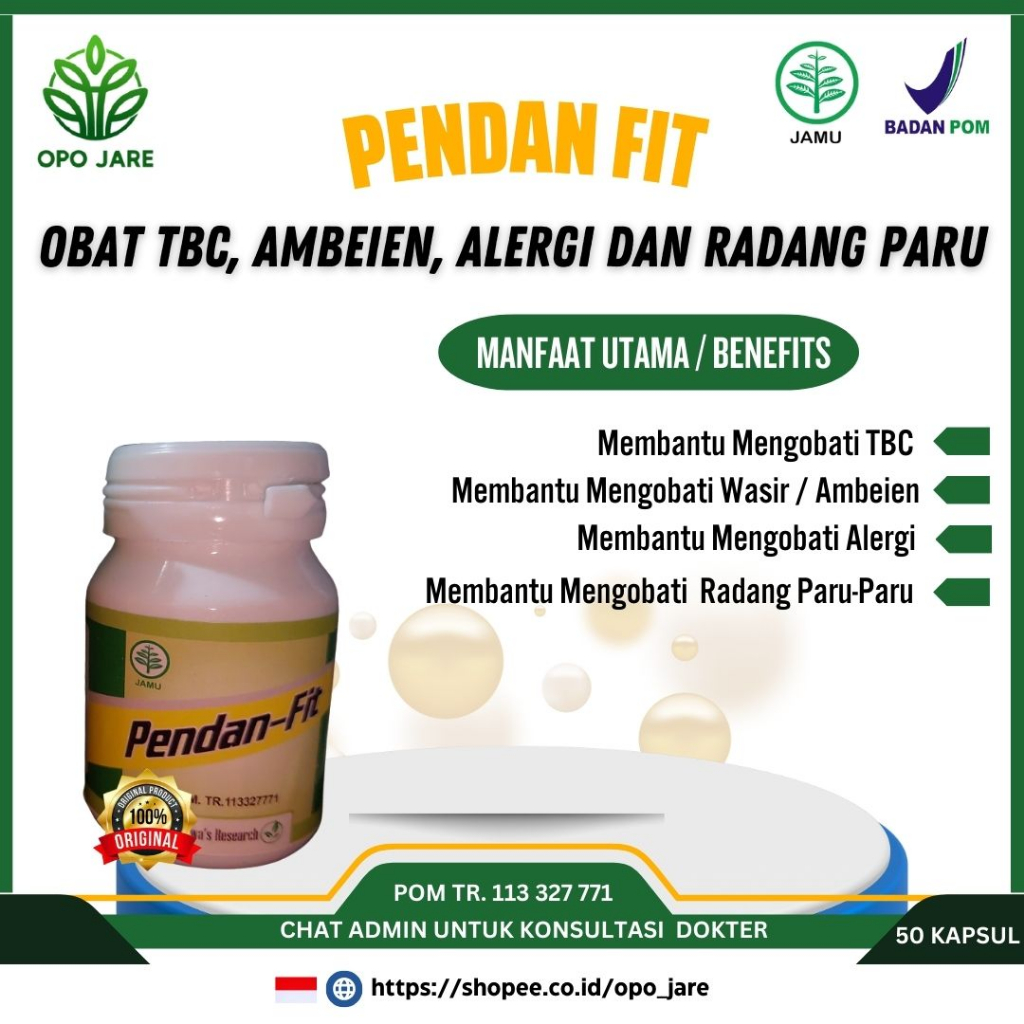 Jual [opojare] PENDANFIT Obat Herbal TBC AMBEIEN ALERGI RADANG PARU ...
