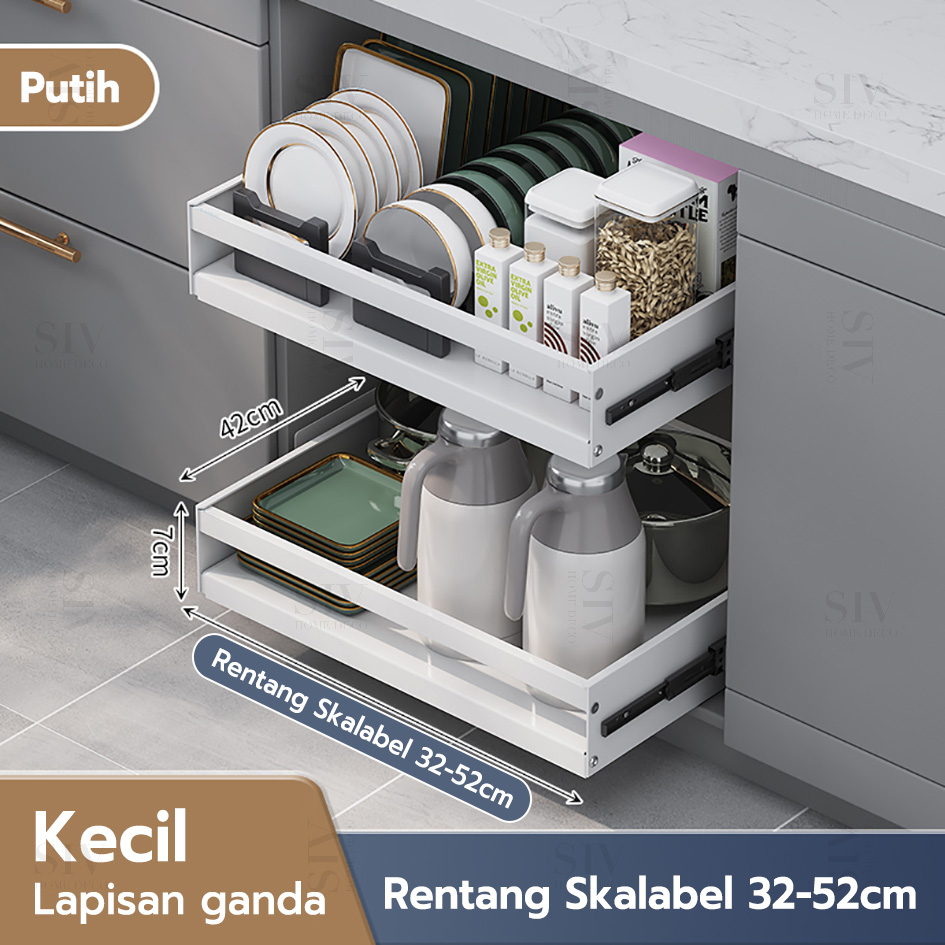 Jual SIV Rak Piring Tarik Rak Laci Piring Rak Piring Untuk Kabinet Rak ...