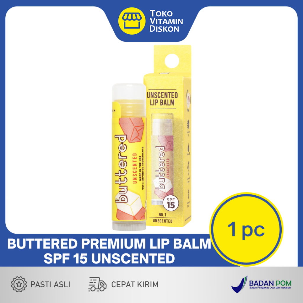 Jual BUTTERED PREMIUM LIP BALM SPF 15 | Shopee Indonesia