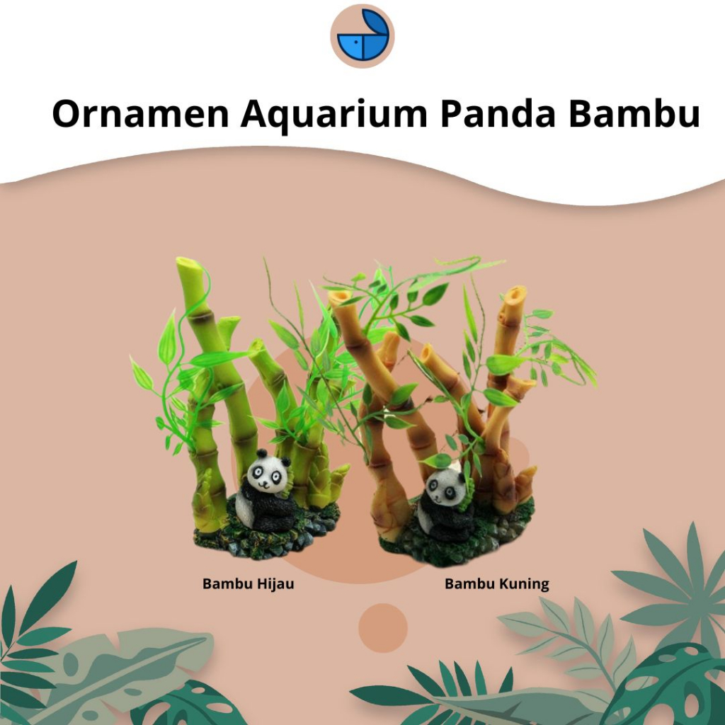 Jual Dekorasi Aquarium Ornamen Bambu Panda Kuning Hijau unik Best ...