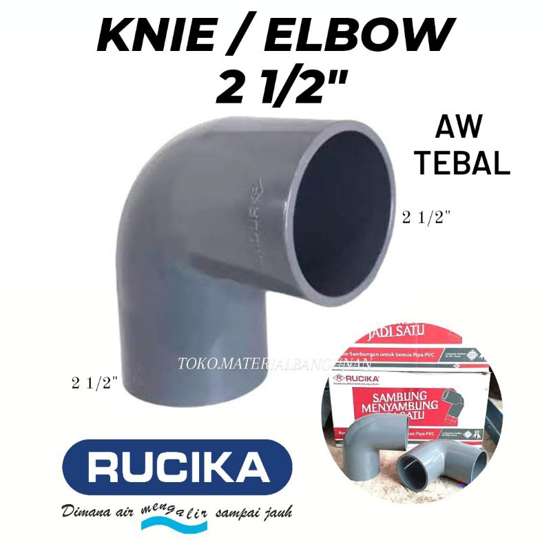 Jual Knie Elbo Aw 2 12 Inci Rucika Tebal Knee Pvc Elbow Knie Shopee Indonesia