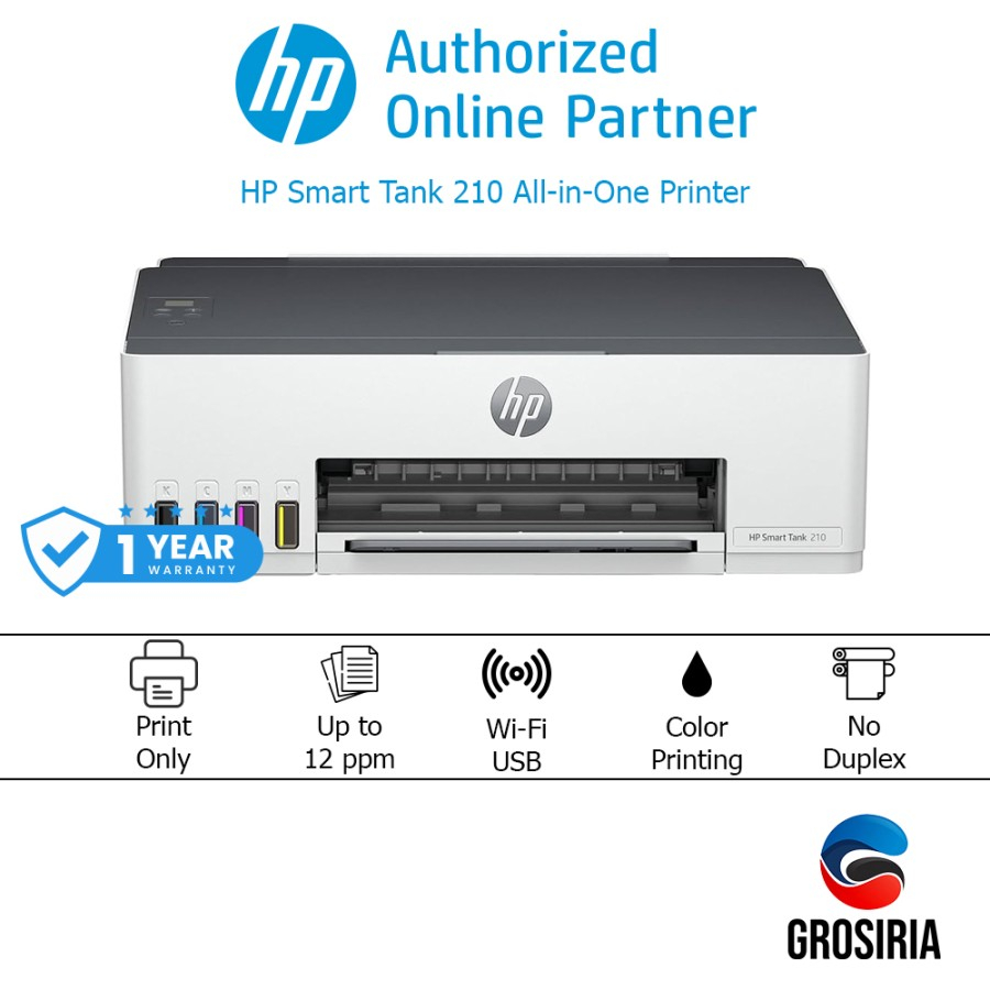 Jual HP Printer Smart Tank 210 Print Wireless Wifi [3D4L3A] | Shopee ...