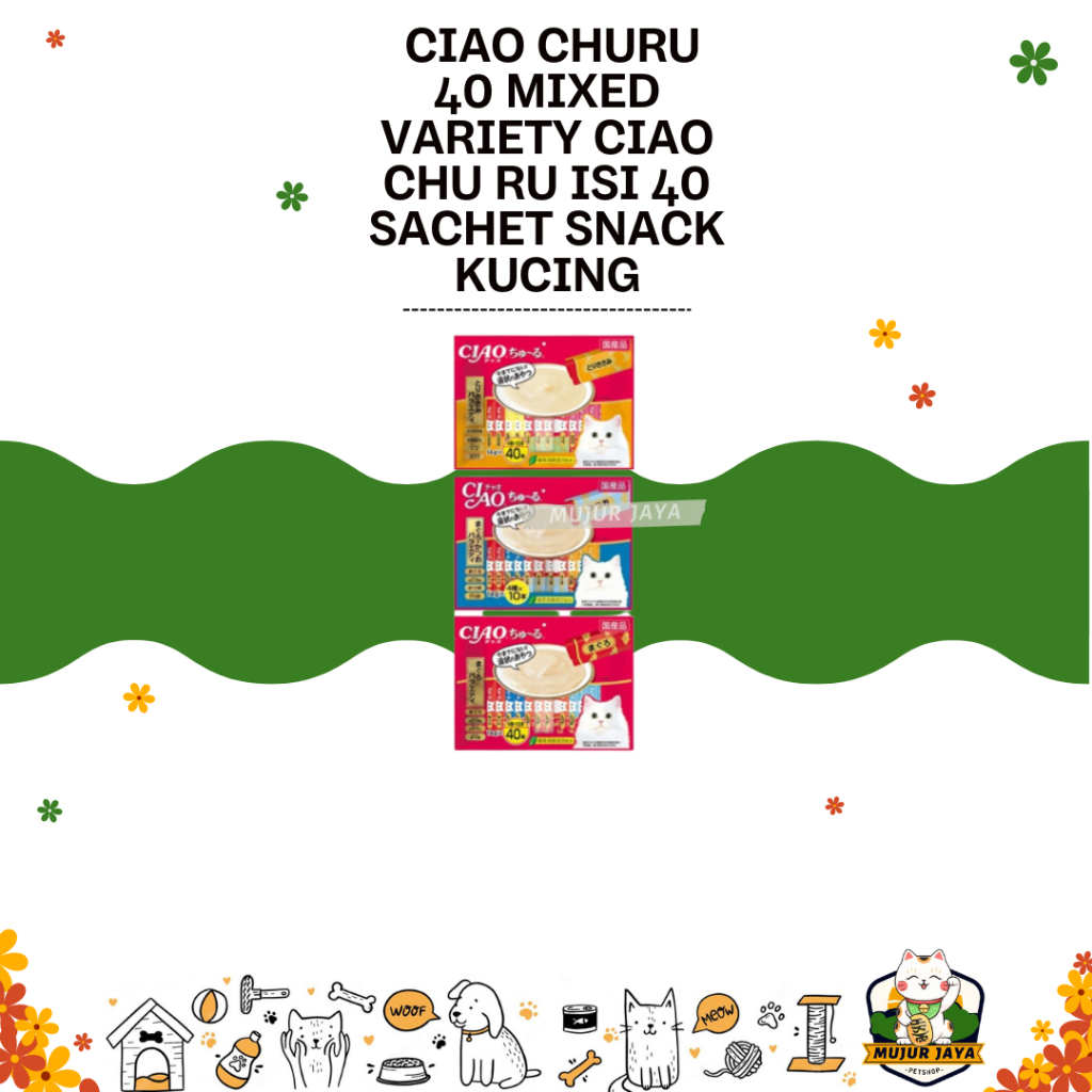 Jual Ciao Churu 40 Mixed Variety Ciao Churu Isi 40 Sachet Snack Kucing ...