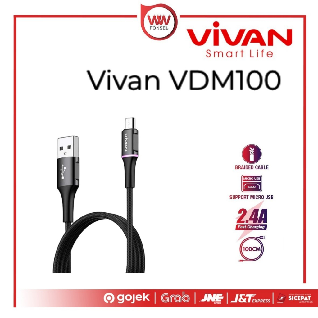 Jual Vivan VDM100 USB A To Micro 100cm | Shopee Indonesia