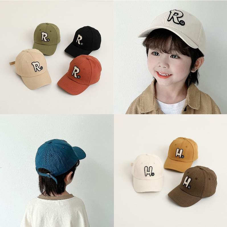 Jual 3-8 Tahun Topi Baseball Anak Inisial R dan H Smiley | Shopee Indonesia