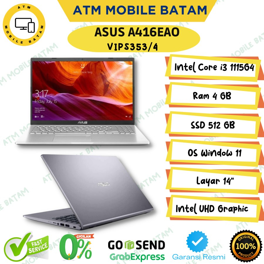 Jual Laptop Asus Intel Core i3 1115G4 4/512Gb W11 | Shopee Indonesia