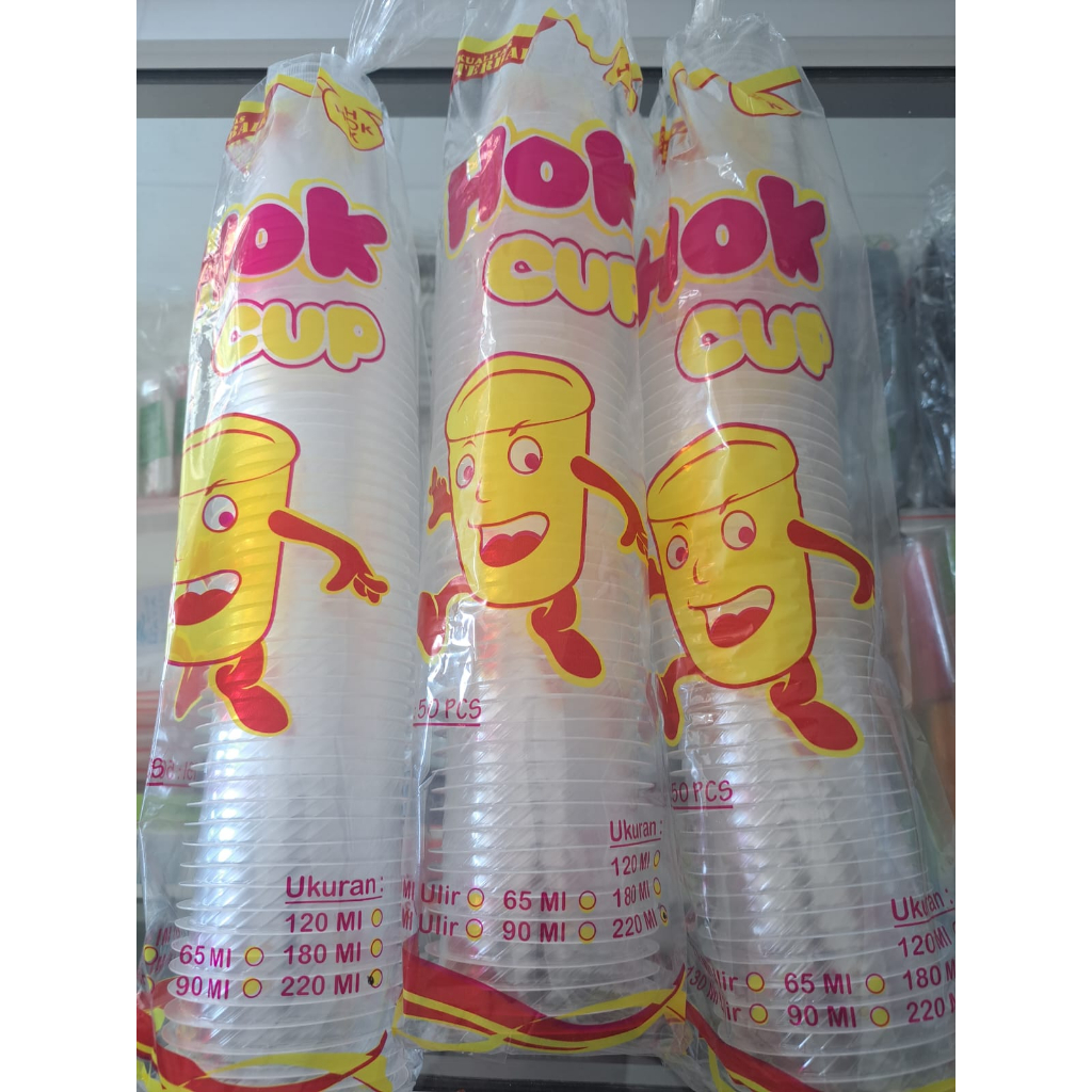 Jual cup gelas plastik aqua 220ml bening isi 50pcs mer hok | Shopee Indonesia