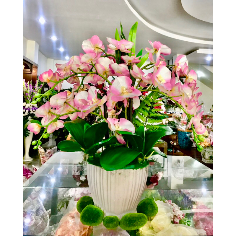 Jual Bunga Rangkai /Anggrek Latex / Bunga meja / Bunga sudut | Shopee ...