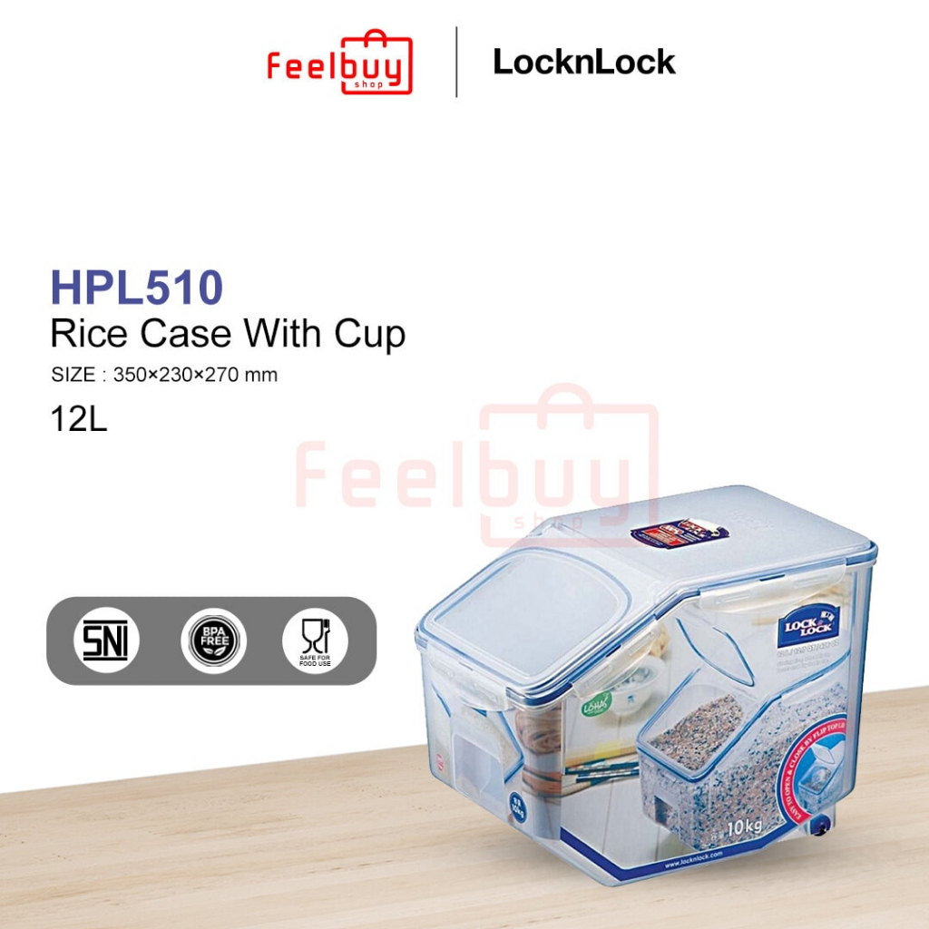 Jual LocknLock Rice Case 12L Rice Box Storage 10Kg HPL510 | Shopee ...