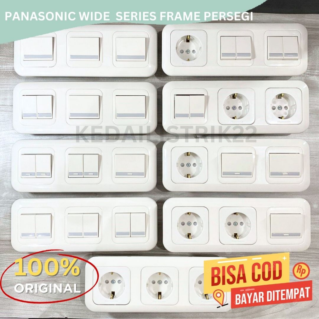 Jual SAKLAR STOP KONTAK WIDE SERIES 3 GANG PANASONIC WEJ WEJP | Shopee ...