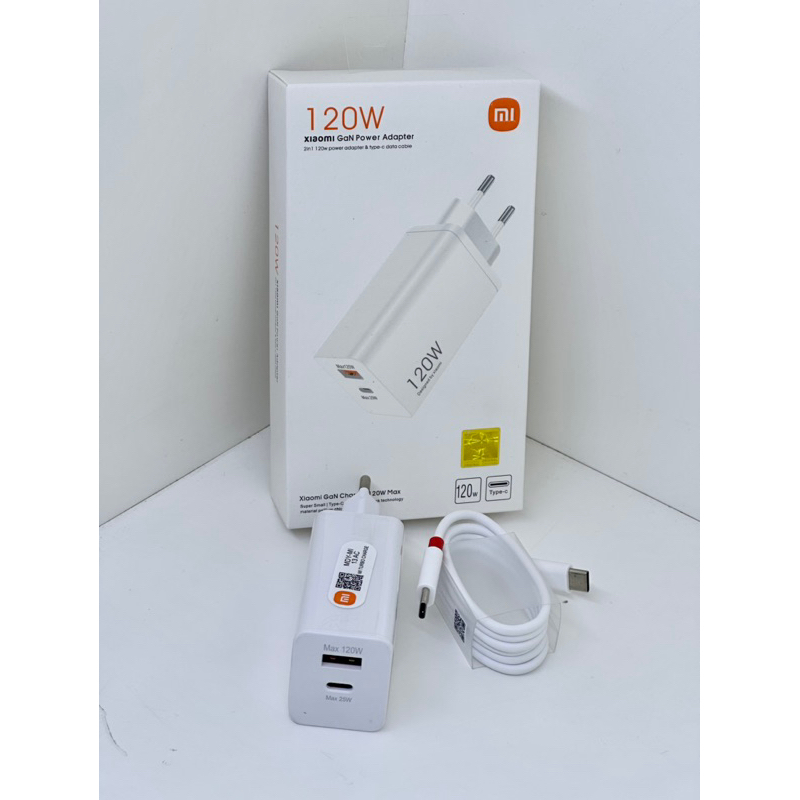 Jual Travel Charger Xiaomi MDY-MI 13AC 120W PD Type-C to Type-C 2in1 Power Adaptor Super Fast ...