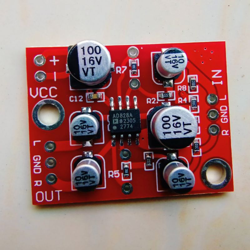 Jual AD828 OP AMP MODUL PRE AMPLIFIER 5V-15V | Shopee Indonesia