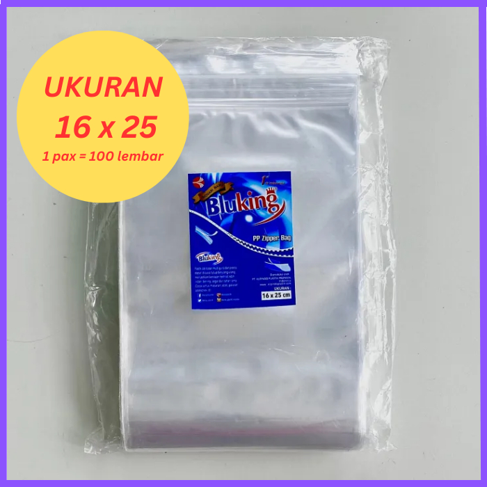 Jual ZIPLOCK PLASTIK KLIP UKURAN 16x25 100 LEMBAR / ZIPLOCK / PLASTIK ...
