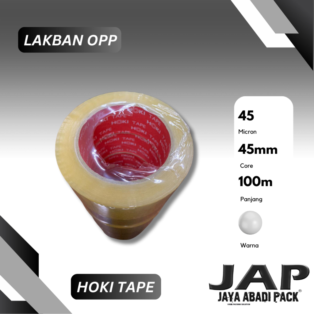 Jual Lakban OPP 45mm x 100 M SUPER KUAT DAN TEBAL - BENING ( 1 ROLL / 1 ...