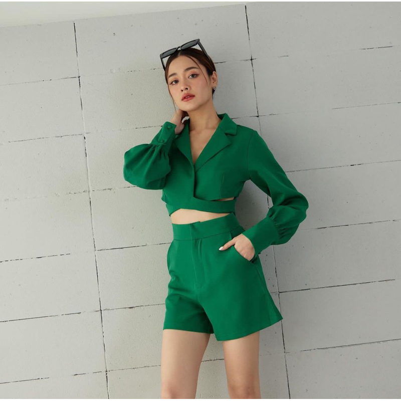 Jual ONESET WRAPPED WAIST SUIT IMPORT BANGKOK KUALITAS PREMIUM KOREAN ...