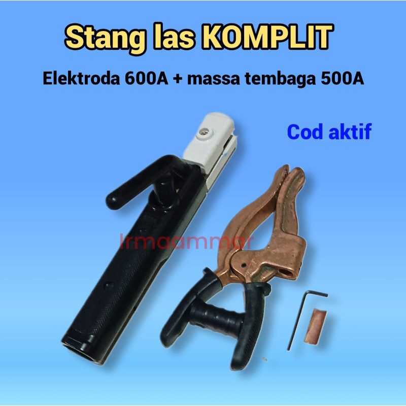 Jual Stang las set elektroda + massa tembaga 600A 500A | tang jepit las ...