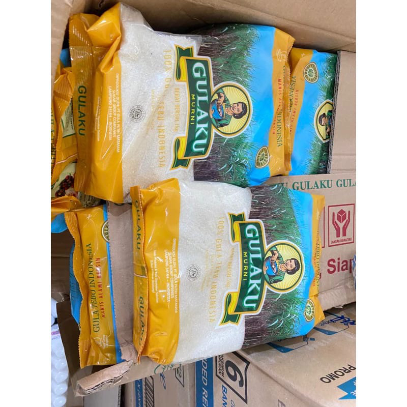 Jual GULA PASIR MEREK GULAKU KUNING 1KG | Shopee Indonesia