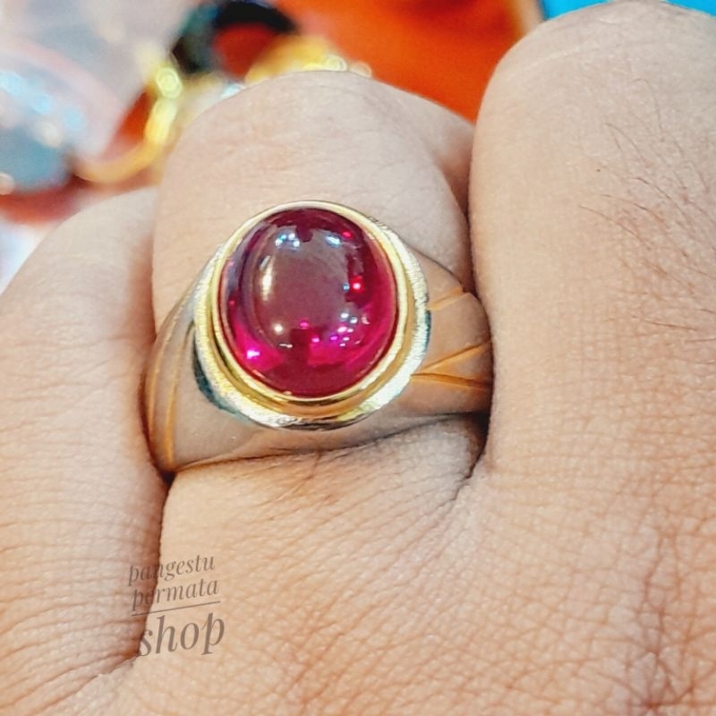 Jual CINCIN BATU MERAH SIAM ROSE BANGKOK ORIGINAL | Shopee Indonesia