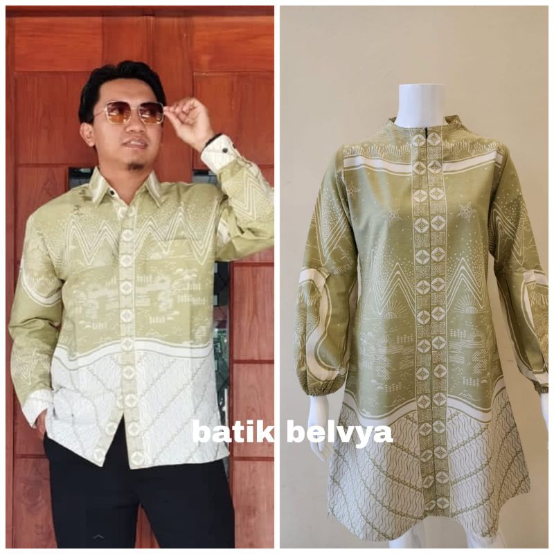 Jual Set couple dan seragam batik sragen / Batik sragen / batik solo / batik belvya / tunik ...