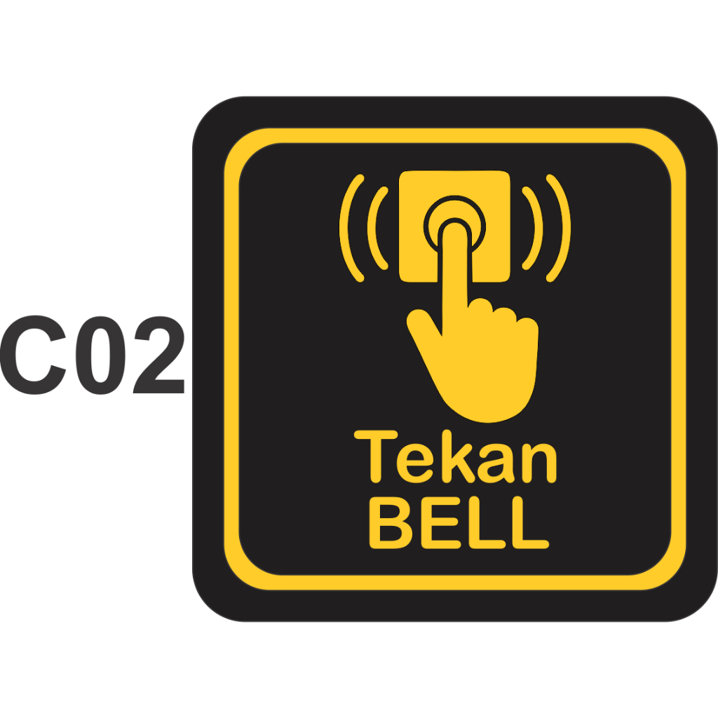 Jual Papan Akrilik Tanda Bel | Sign Acrylic Bell | Papan Akrilik Tulisan Tombol Bel Rumah ...