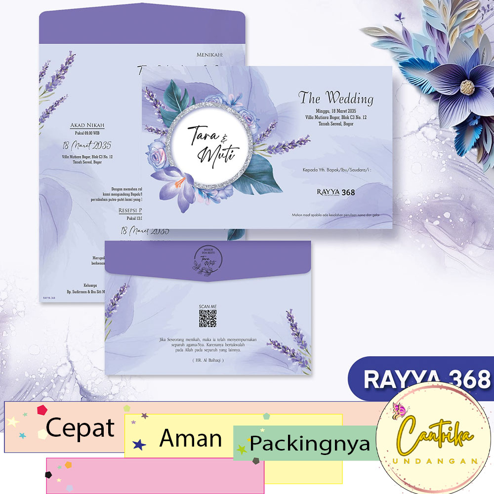 Jual Blangko Undangan Pernikahan Rayya 368 atau kertas undangan kosong ...