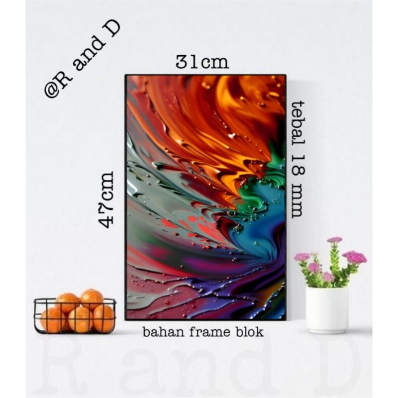 Jual Poster dinding abstract ukuran 47x31, hiasan dinding aesthetic ...