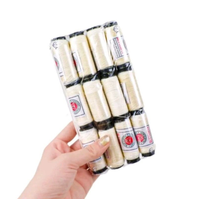 Jual BENANG JAHIT POLYESTER PUTIH BUTTERFLY(1pc) | Shopee Indonesia