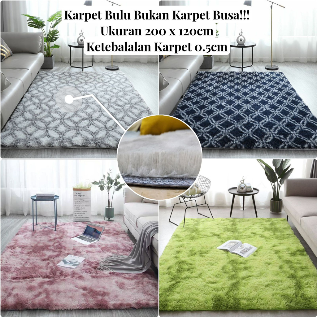Jual Utama Jakarta Baru - Karpet Bulu Ombre & Motif Warna Uk 200 x ...