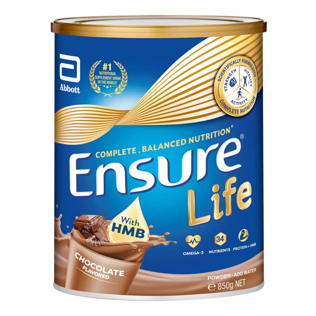 Jual Abbott Ensure Life Adult Milk Formula - Chocolate 850g | Shopee Indonesia