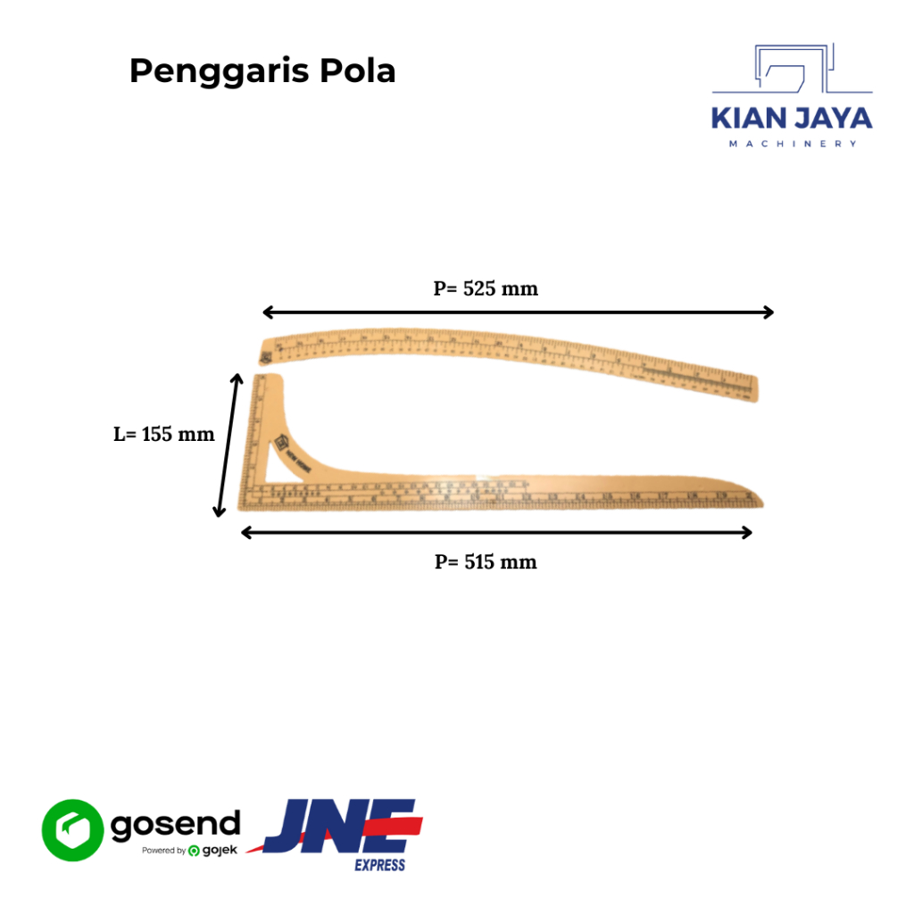 Jual Penggaris Pola Siku Lengkung Set 2 Pcs Merk NEW HOME | Shopee ...