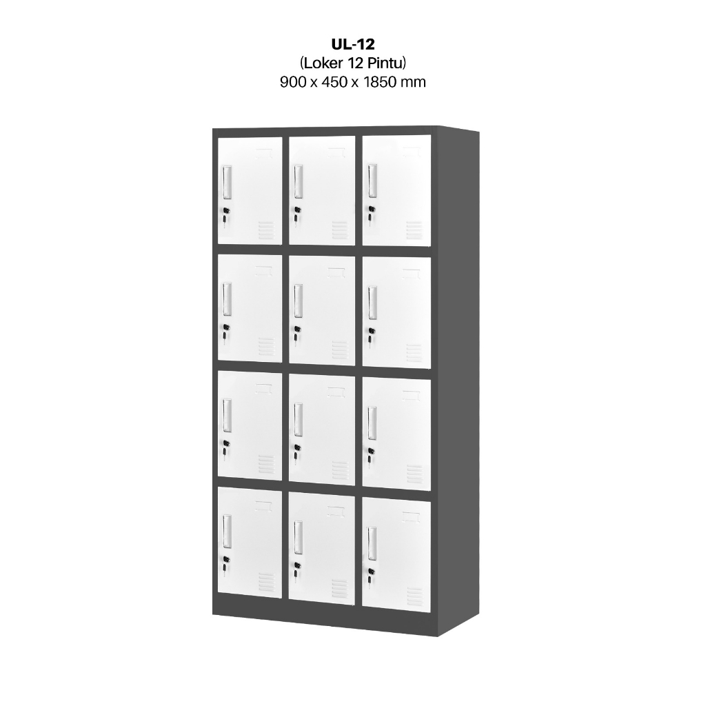 Jual Locker Besi 12 Pintu UNO UL12 Molek Furniture | Shopee Indonesia