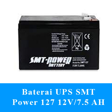 Jual Battery Baterai UPS SMT Power 127 12V/7.5 AH 12 Volt 7.5AH ...
