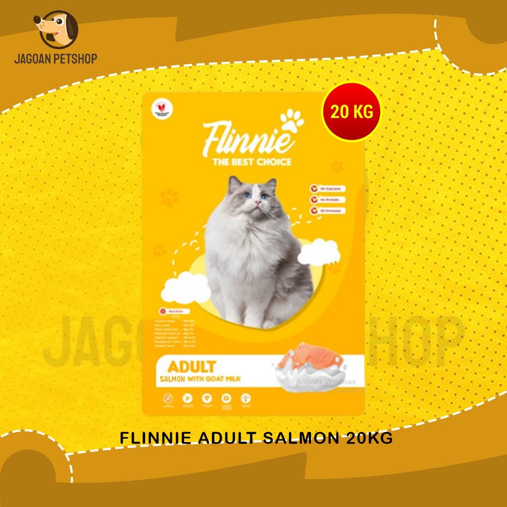 Jual Makanan Kucing Dewasa Flinnie Varian Salmon & Tuna 20 Kg | Shopee ...