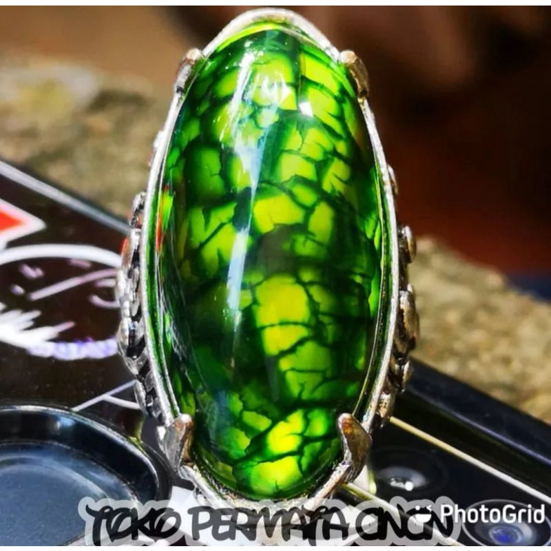 Jual Batu akik asli pandan hijau sisik naga | Shopee Indonesia