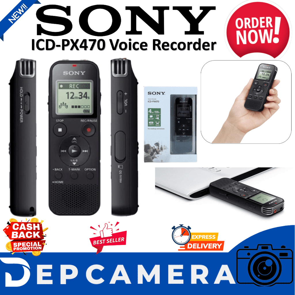Jual Sony ICD-PX470 Voice Recorder Alat Perekam Suara Digital Original ...