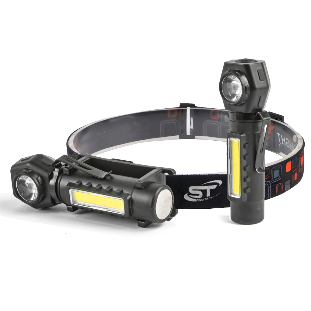 Jual Suksestech Headlamp + Senter 2IN1 charge Senter Saku LED 3 Mode ...