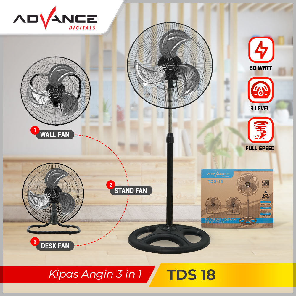 Jual ADVANCE Kipas Angin TDS-18 3 in 1 Multifungsi Kipas Berdiri ...