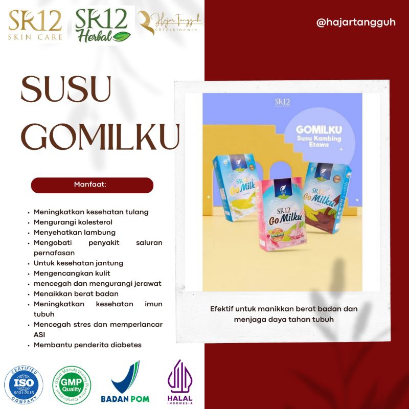 Jual GOMILKU SR12 - Fresh Milk - Susu Dewasa dan Anak - Untuk Kesehatan ...