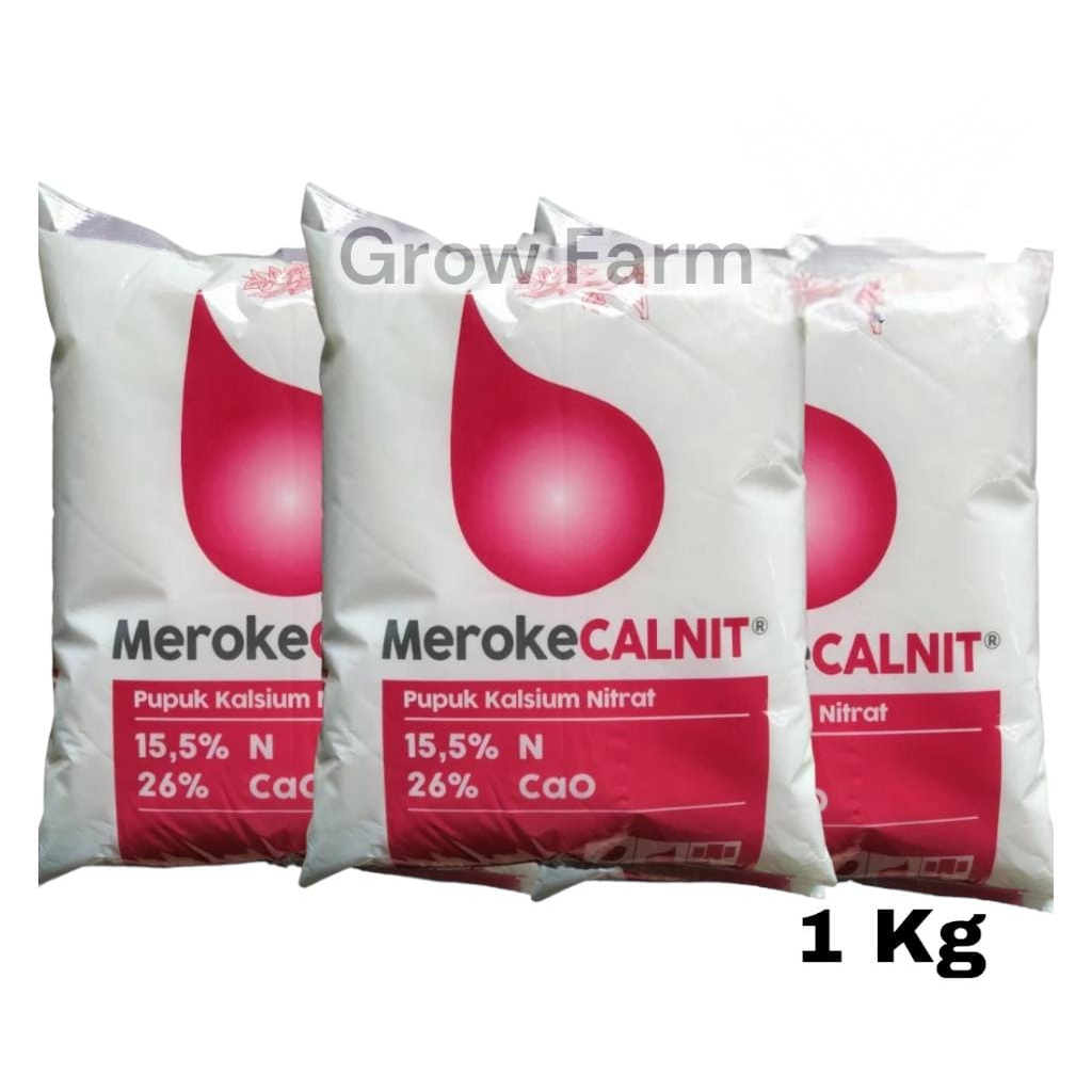 Jual Calnit 1kg Pupuk Meroke kemasan pabrik kalsium nitrat hidroponik ...