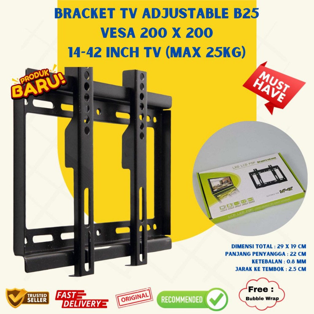 Jual CPTD 14-42" Bracket Dinding Wall Monitor TV LED LCD MURAH TEBAL ...